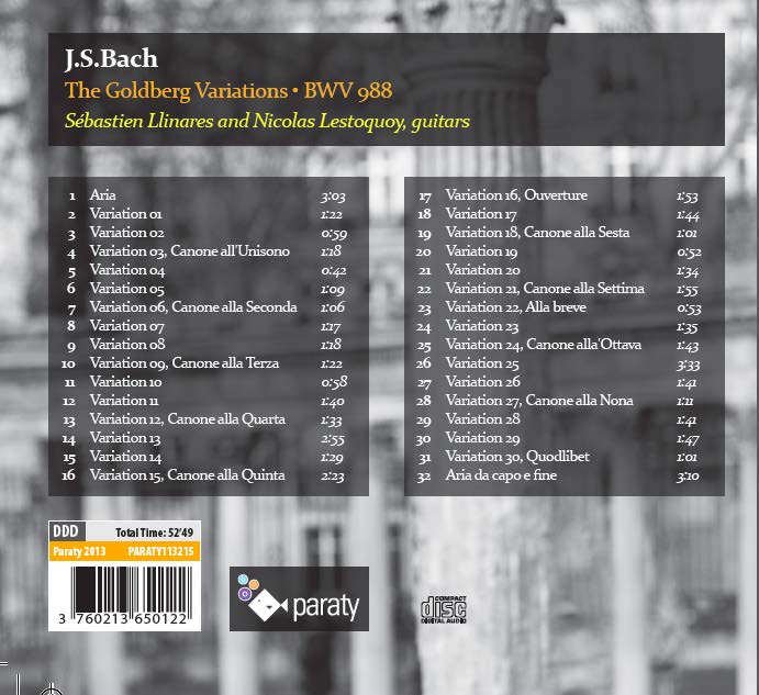 Les Variations Goldberg – J. S. Bach | Duo Mélisande